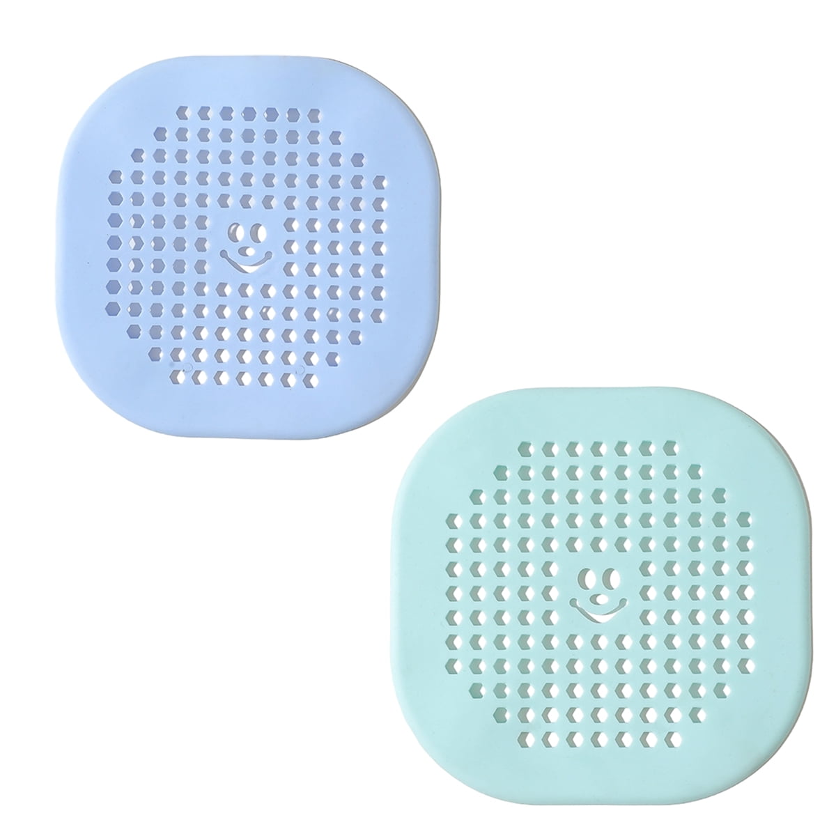 Square Drain Cover For Shower 5.5-Inch Drain Hair Catcher Flat Silicone ...