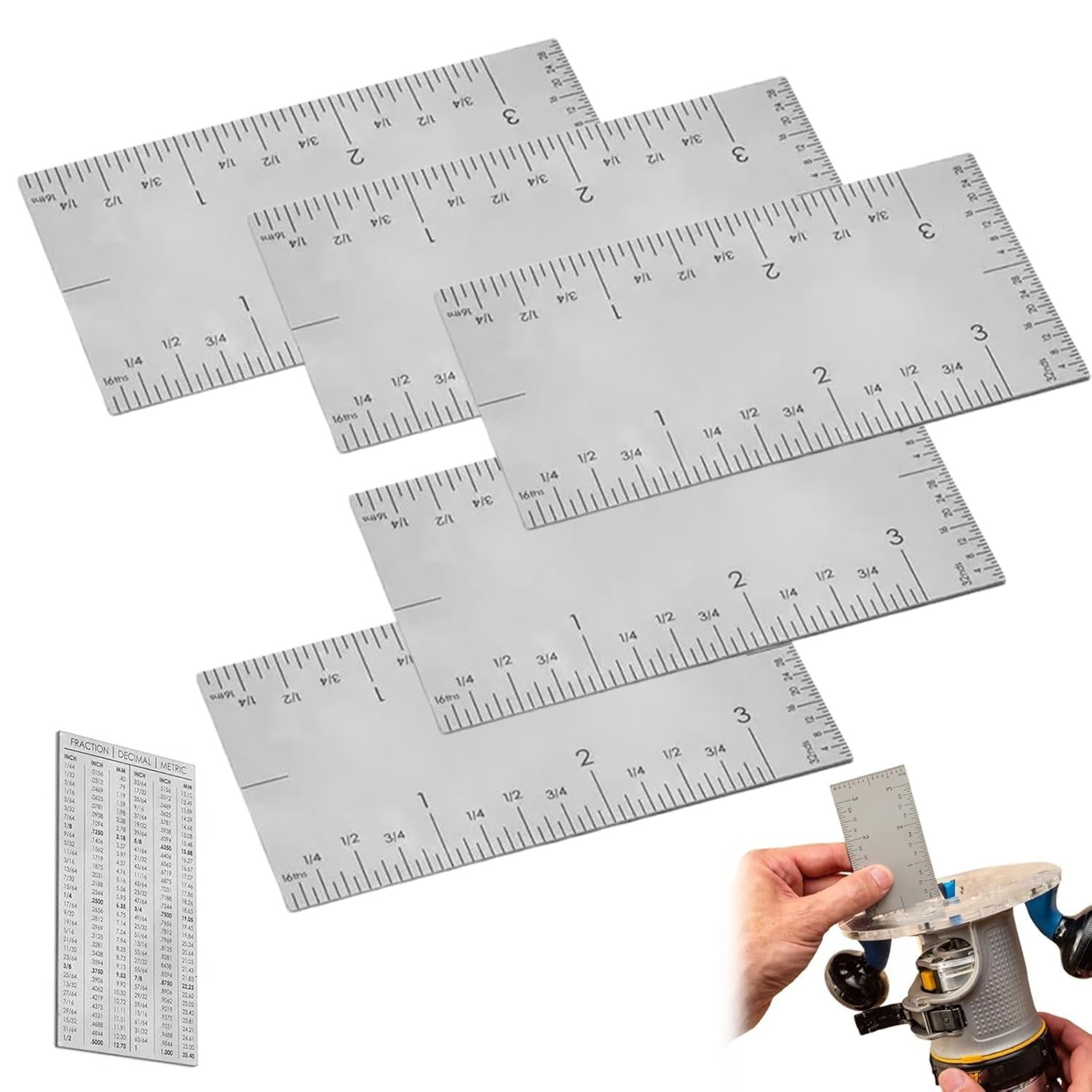 Square Edge Ruler,3'' Pocket Rule,Durable Stainless Slide Precision ...