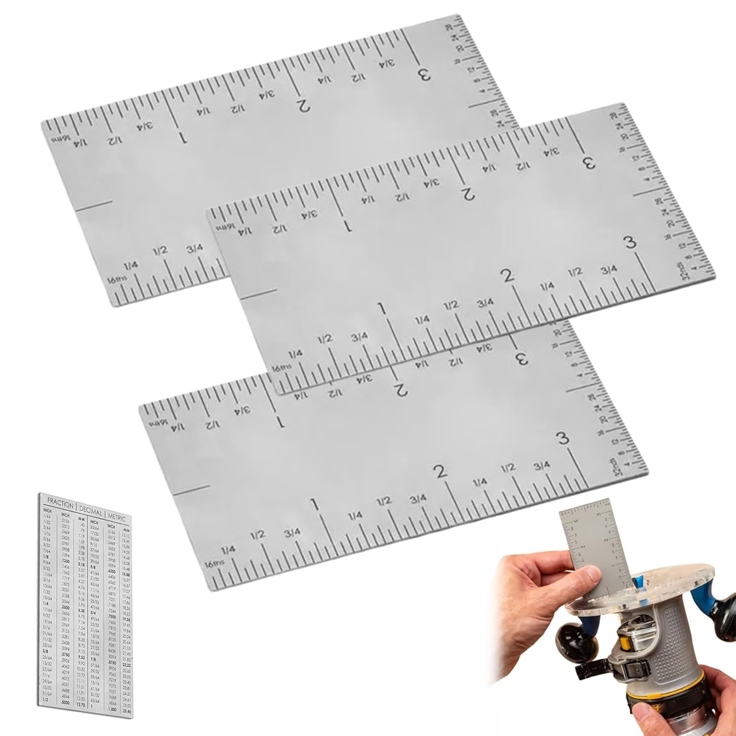 Square Edge Ruler,3'' Pocket Rule,Durable Stainless Slide Precision ...