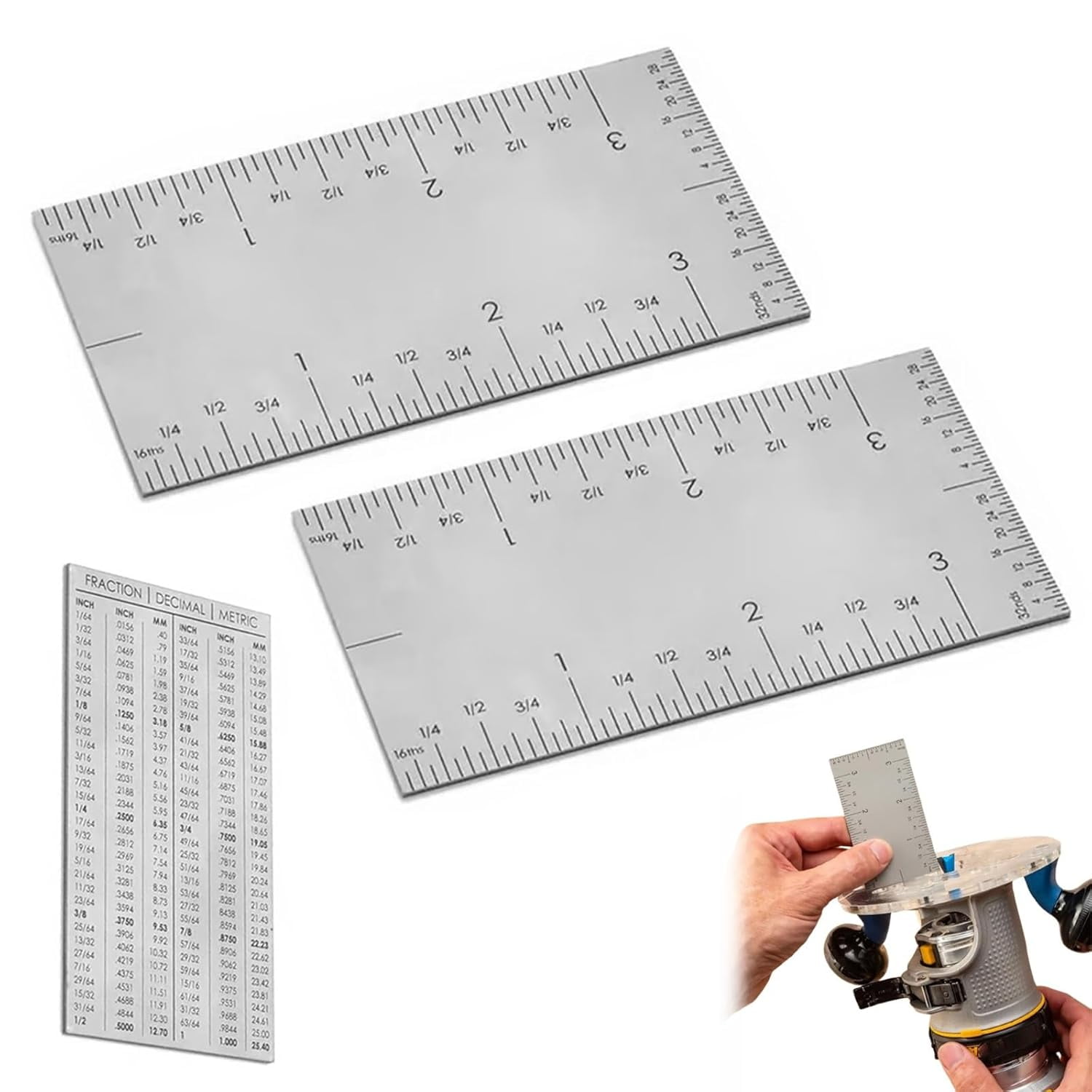 Square Edge Ruler,3'' Pocket Rule,Durable Stainless Slide Precision ...
