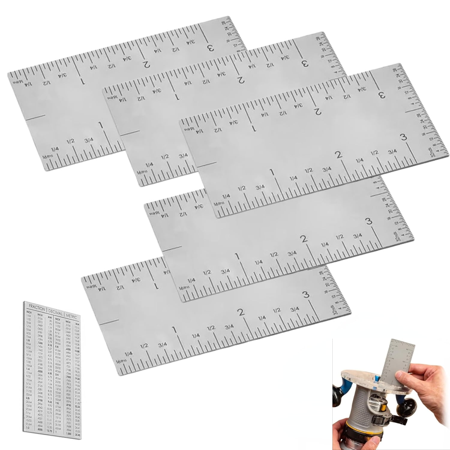 Square Edge Ruler,3'' Pocket Rule,Durable Stainless Slide Precision ...