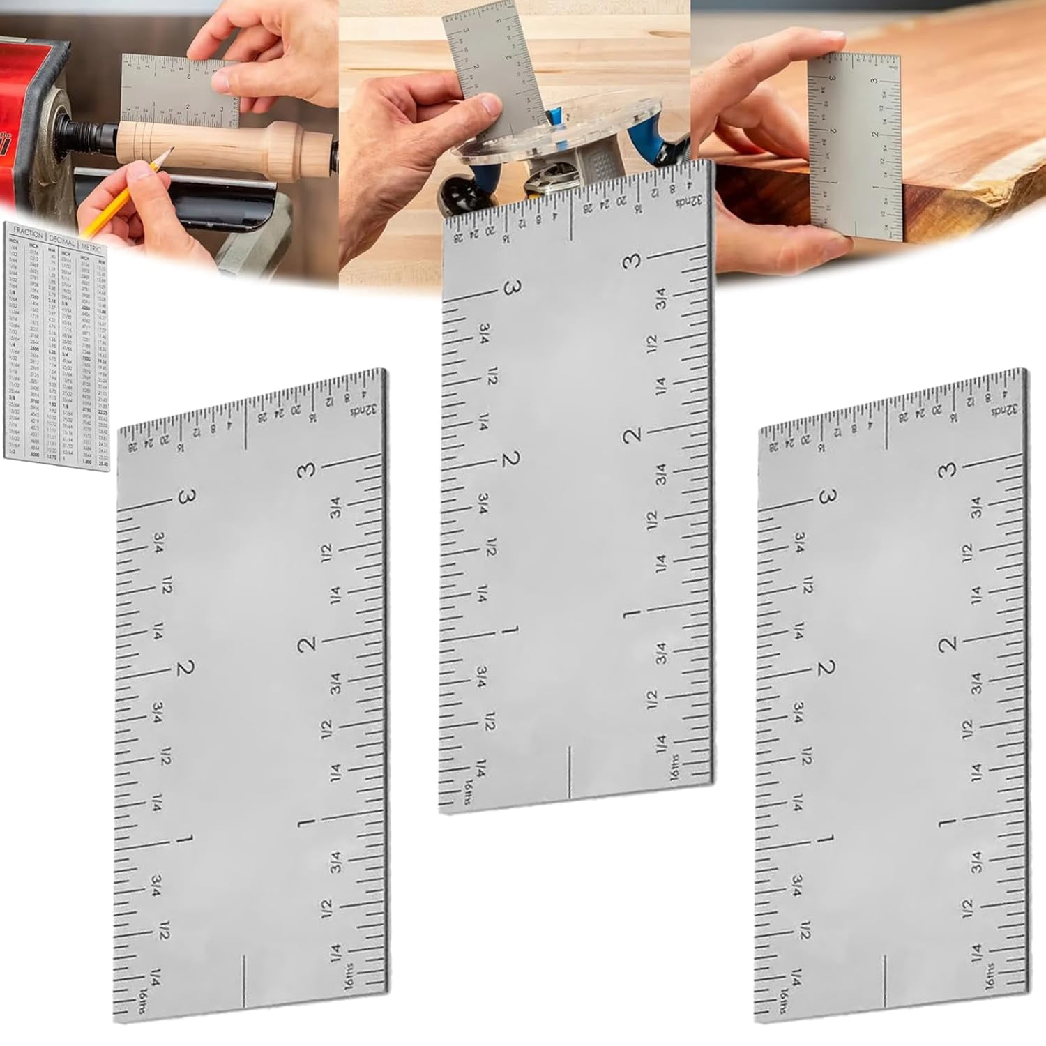 Square Edge Ruler, Woodworker Edge Rule Stainless Steel Square Edge ...