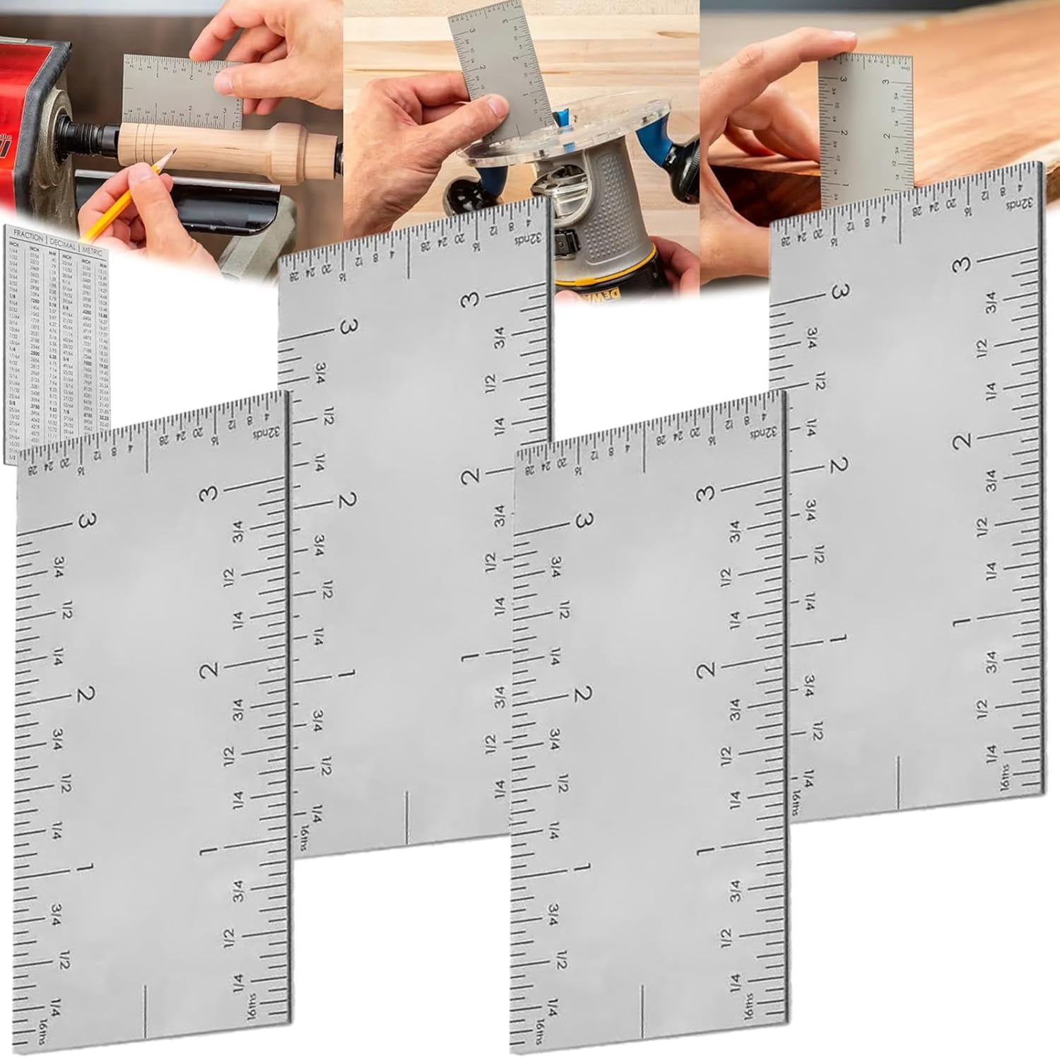 Square Edge Ruler, Woodworker Edge Rule Stainless Steel Square Edge ...