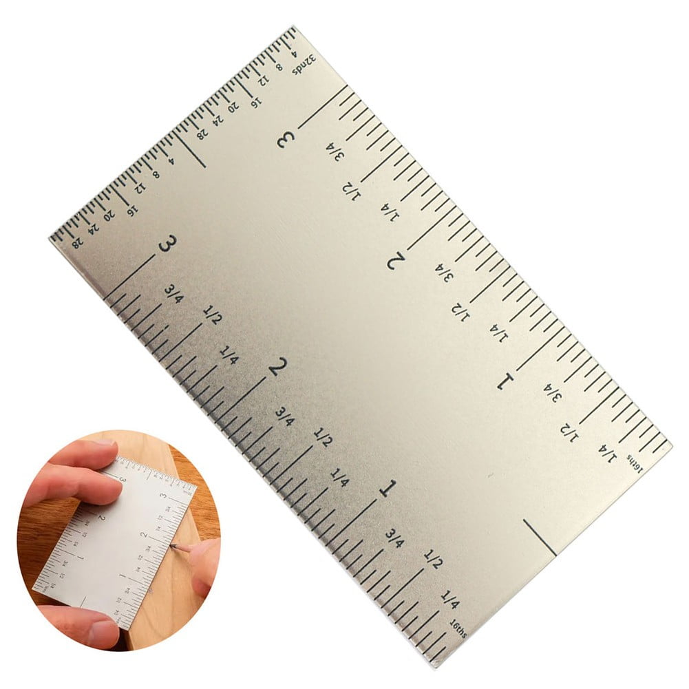 Square Edge Ruler Woodworker Ruler Pocket Measuring Tool for Corner ...