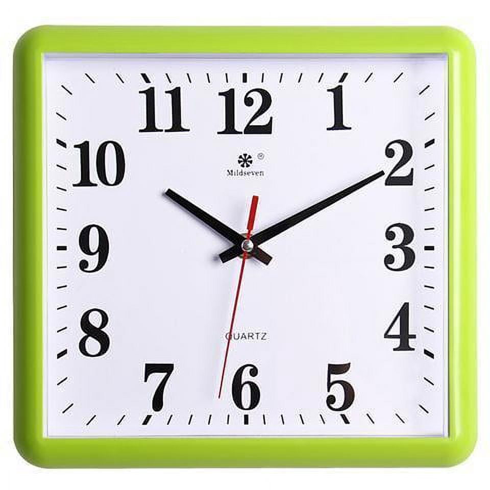 Square Electronic Wall Clock Living Room Mute Clock Home Creative ...