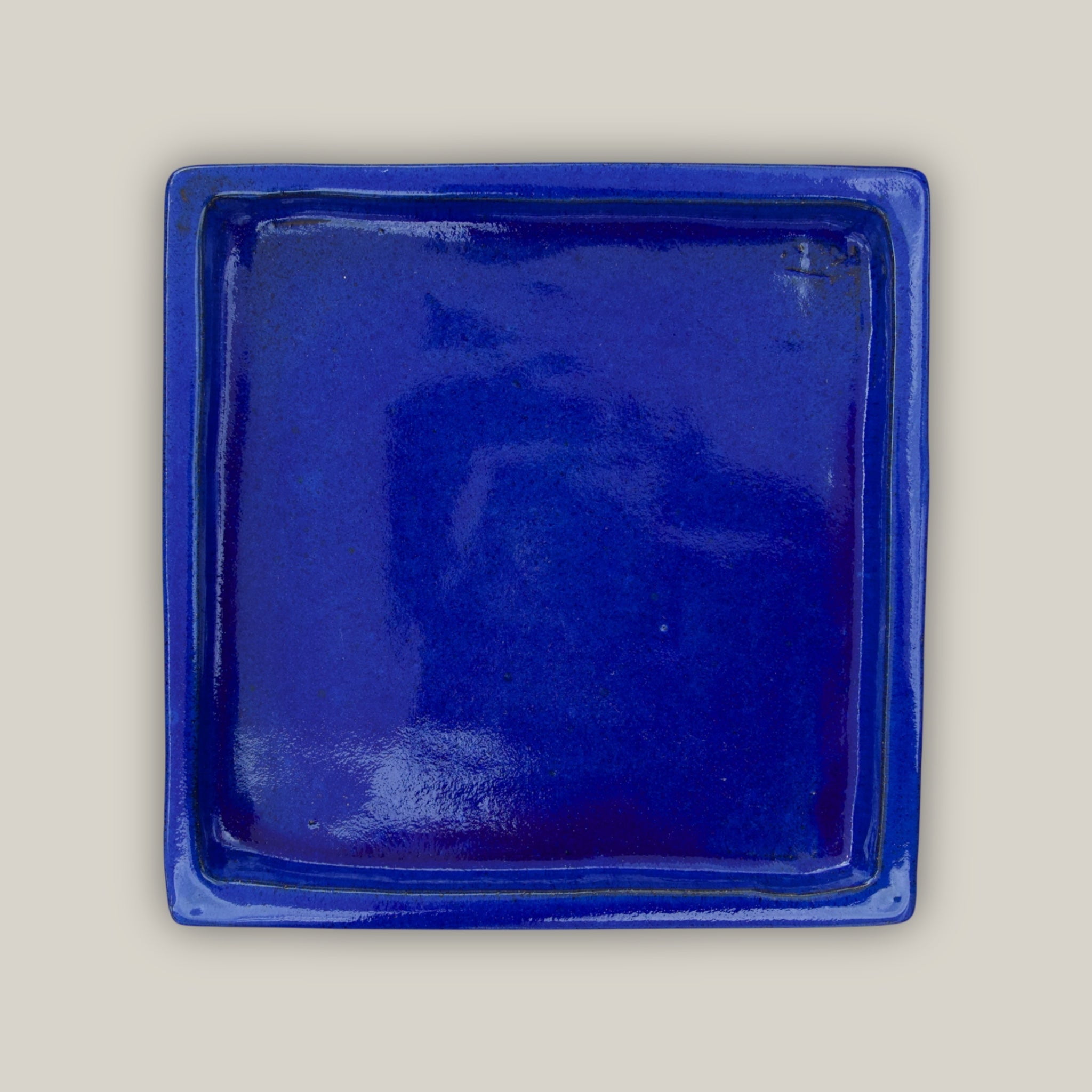 Square | Falling Blue Ceramic Plant Saucer | High Fired Ecofriendly ...
