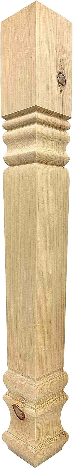 Square Farmhouse Dining Table Leg - 29" Tall x 3 1/2" Wide - Unfinished ...