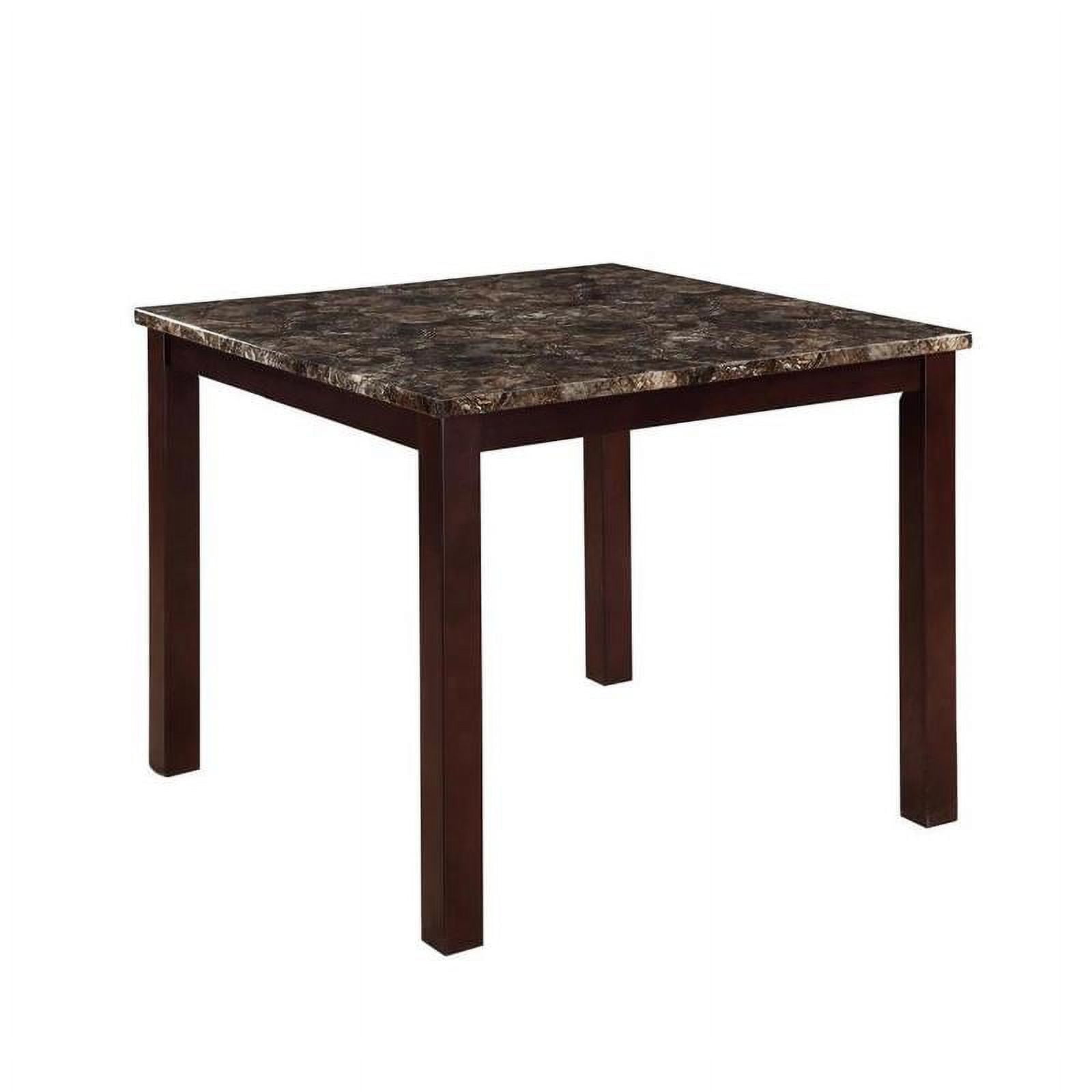 Square Faux Marble Top Counter Height Table, Brown - Walmart.com