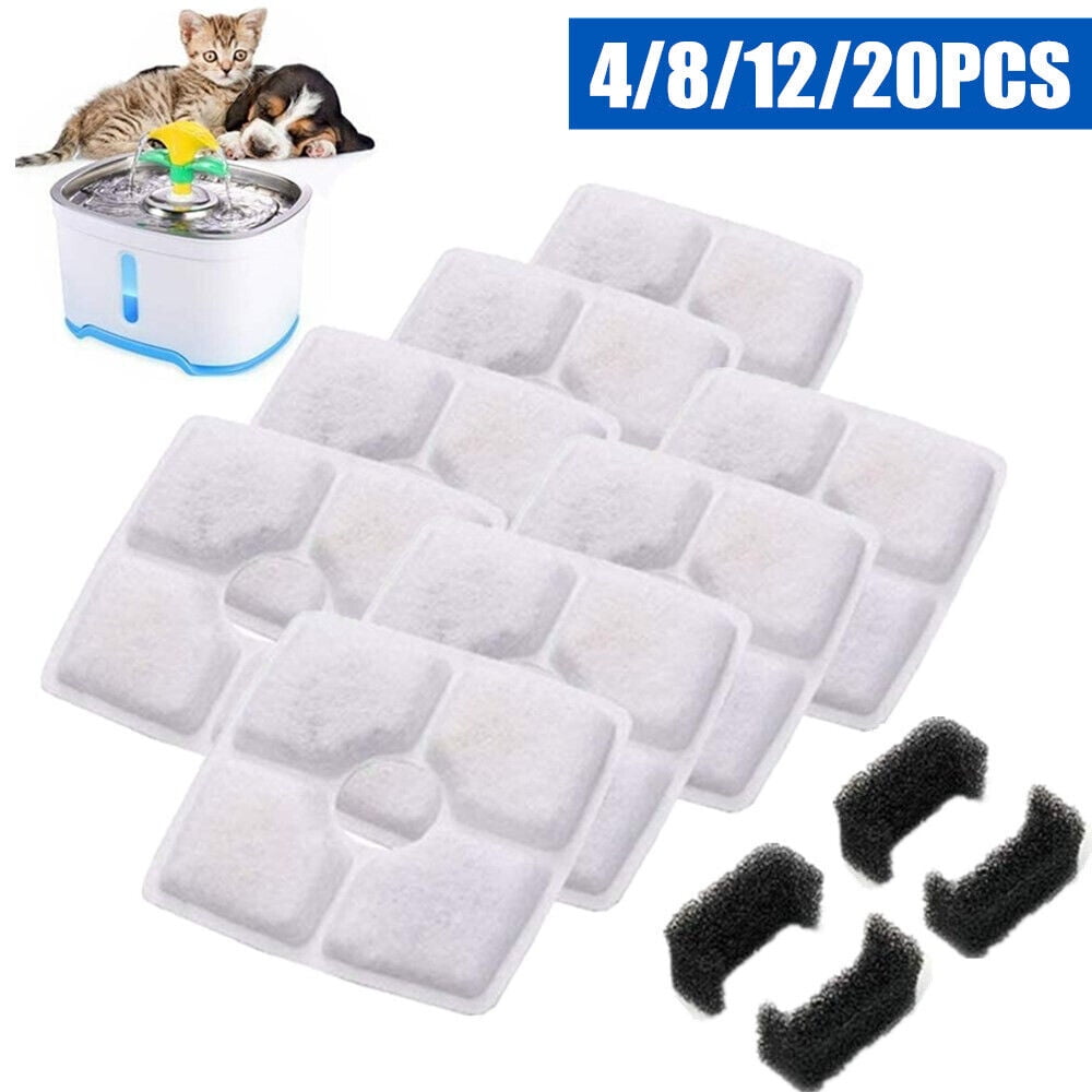 Square Filters for Cat Fountain, 4/8/12/20PCS Cat Dog Water Fountain ...