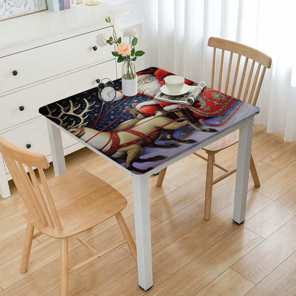 Square Fitted Table Cloth, Elastic Edged Table Cover, Moving On The ...