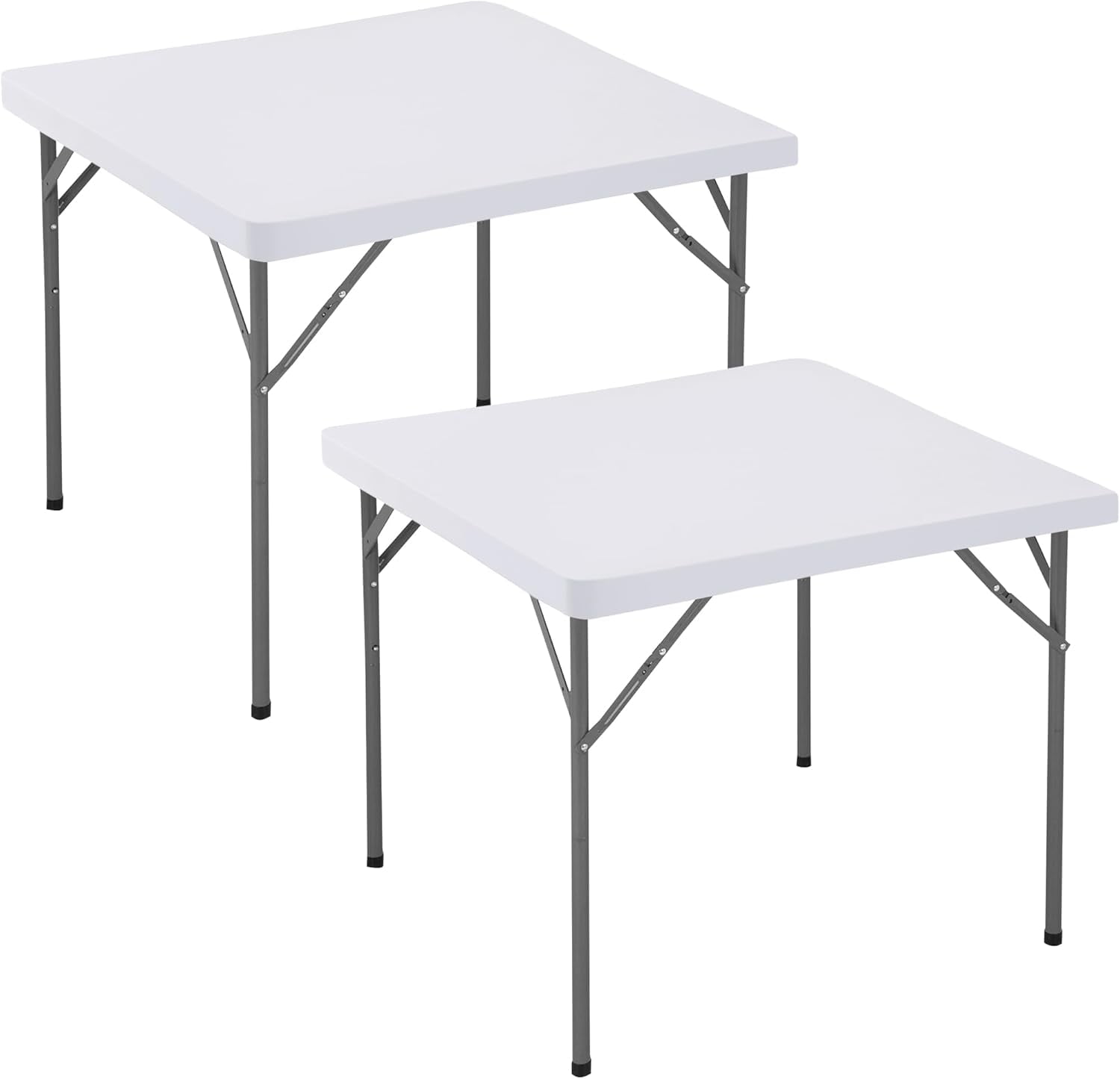 Square Fitted Table Covers 24x24 Inch-2 Pack White Card Elastic Spandex ...