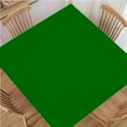 Square Fitted Tablecloth DarkGreen Card Elastic Spandex Table Cover ...