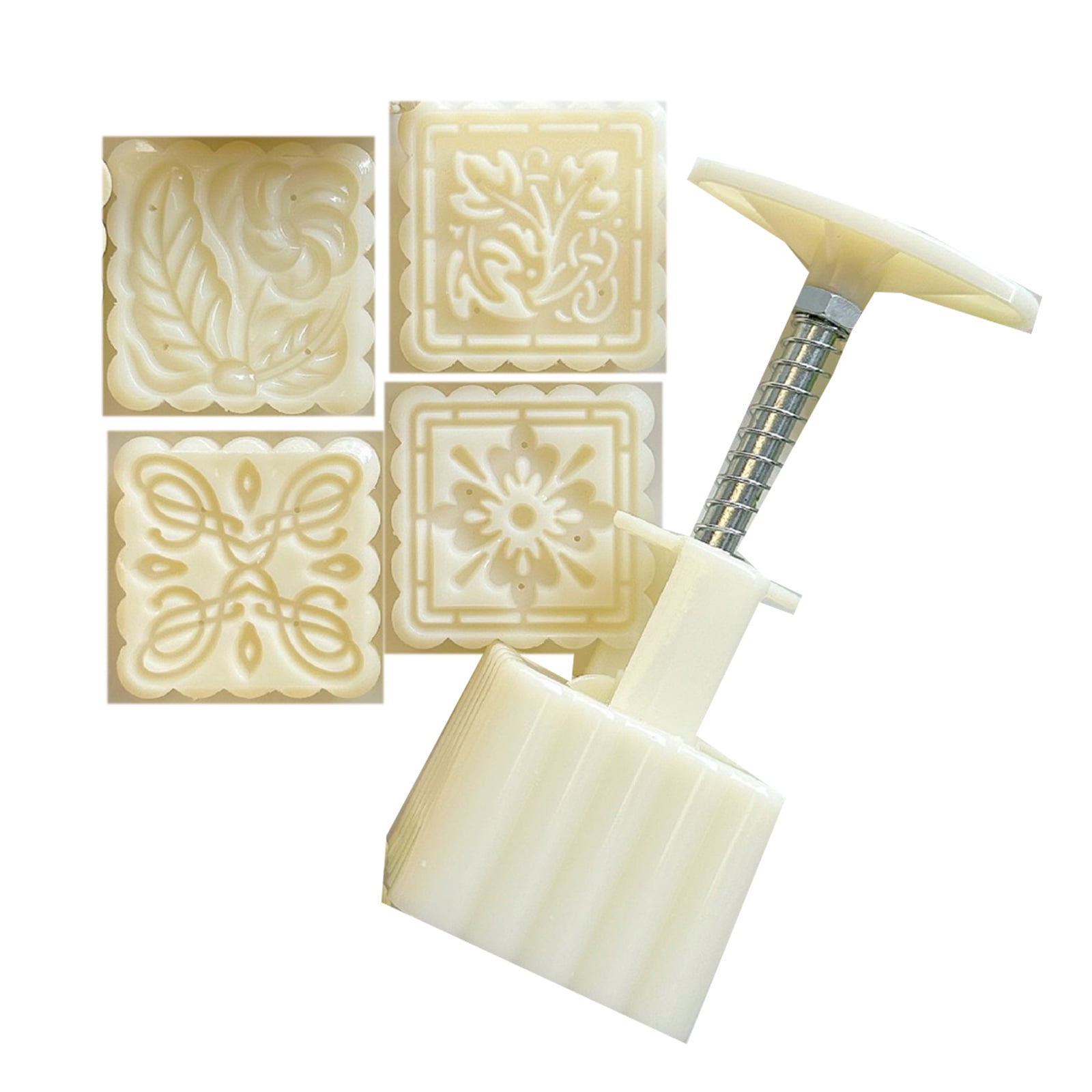 Square Flower Cakes Molds MidAutumn Festival Cakes Maker Cookie Stamp ...