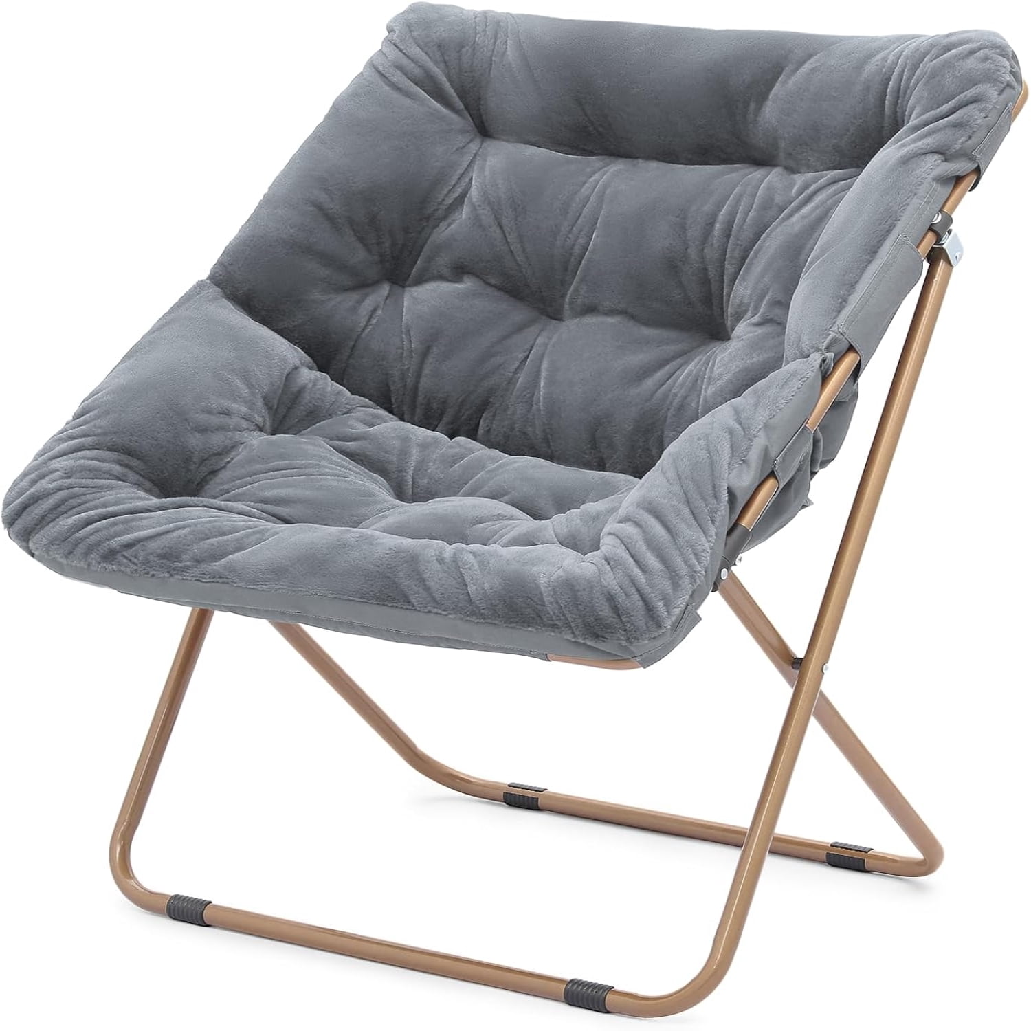 Square Foldable Oversized Moon Saucer Chair for Adults Large Cozy Chair ...