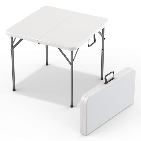 Square Foldable Table with Built in Handle & Detachable Steel Legs ...