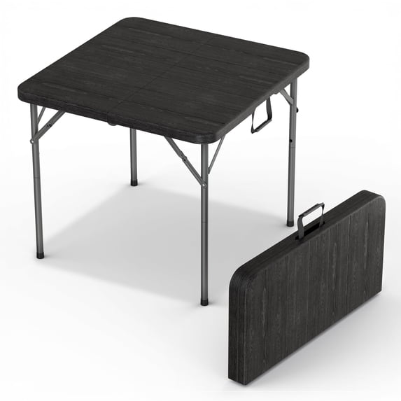 Square Foldable Table with Built in Handle & Detachable Steel Legs ...