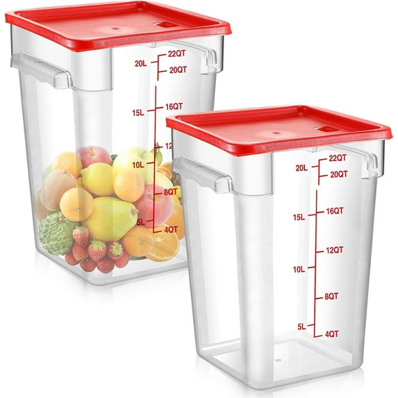 Square Food Storage Container Polycarbonate Clear Food Container with ...