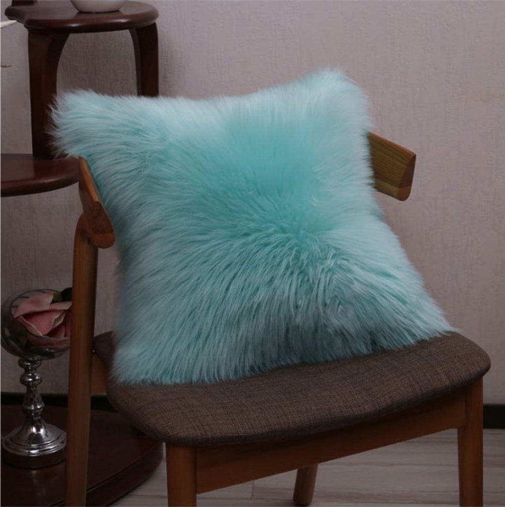 Square Furry fur (front) Faux (back) pillow 20''x20'' (With/Without ...