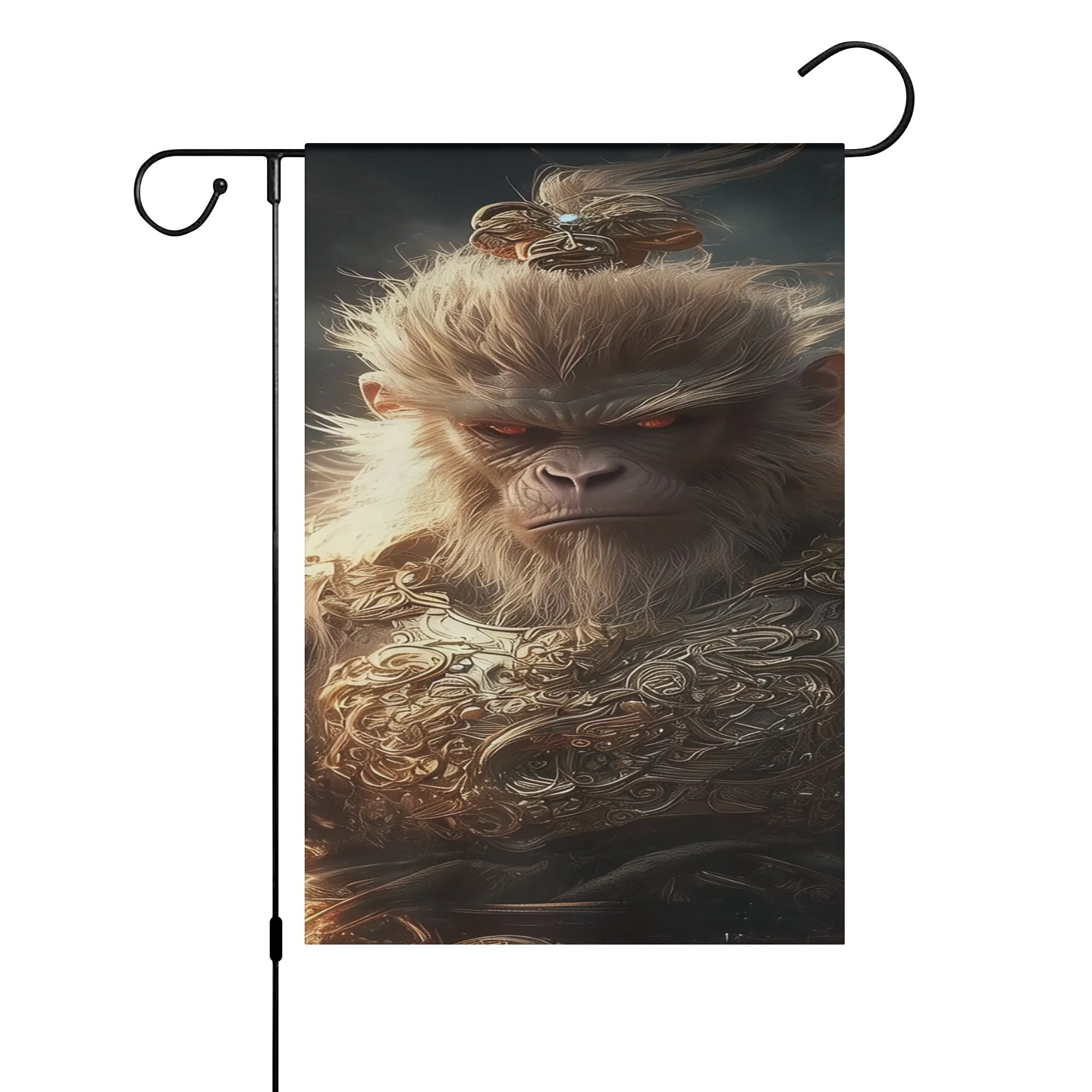 Square Garden Flag Cute Sun Wukong Style Double Sided Outdoor Flag ...
