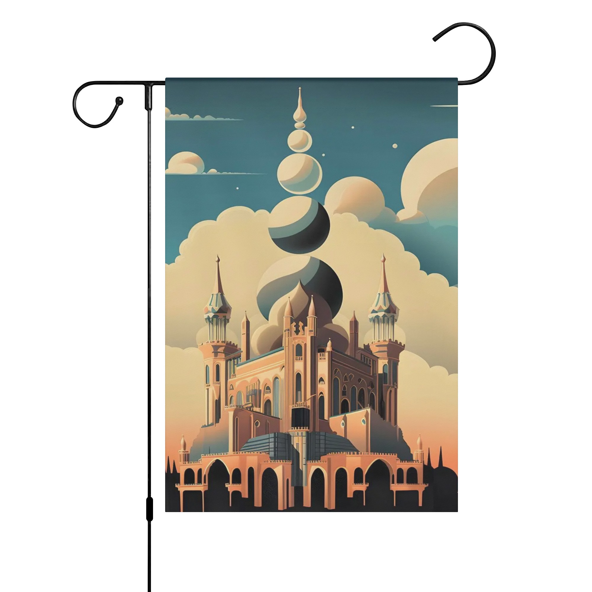 Square Garden Flag Double Sided Simple Exquisite Style Outdoor Flag ...