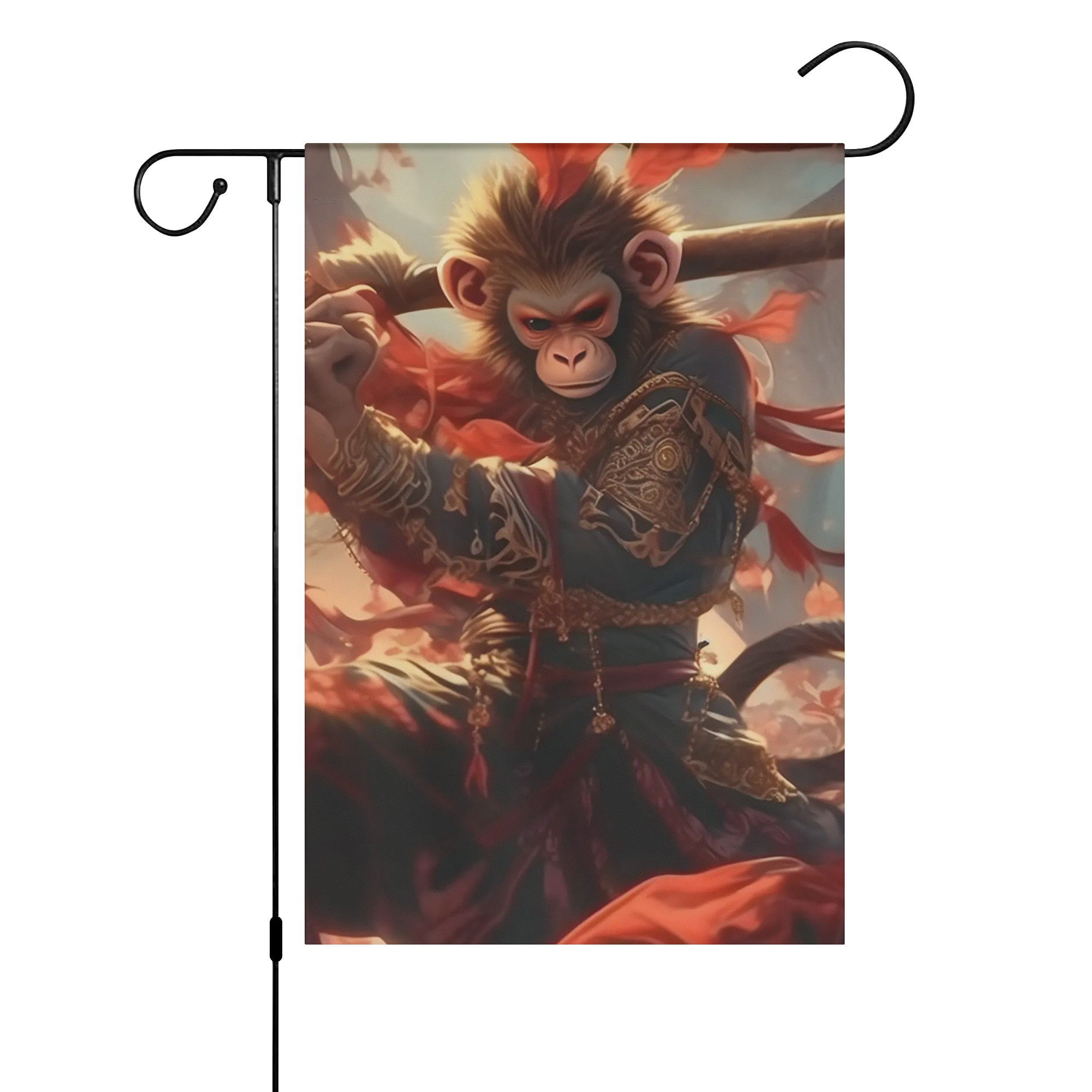 Square Garden Flag Double Sided Sun Style WuKong Outdoor Flag Durable ...