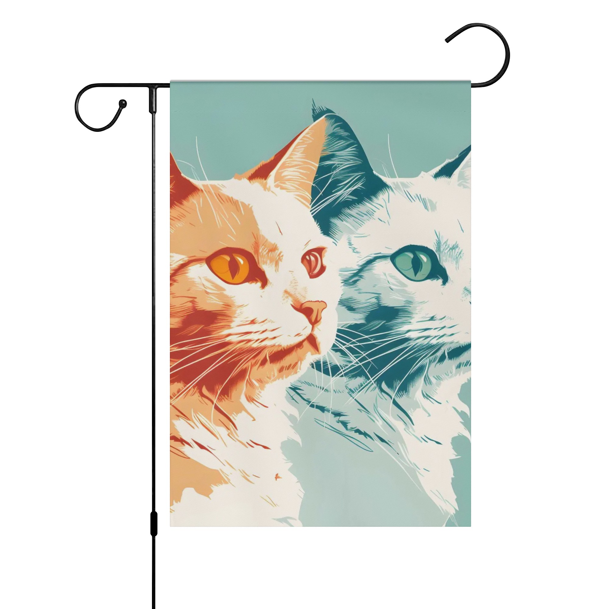 Square Garden Flag Exquisite Simple Style Double Sided Outdoor Flag ...