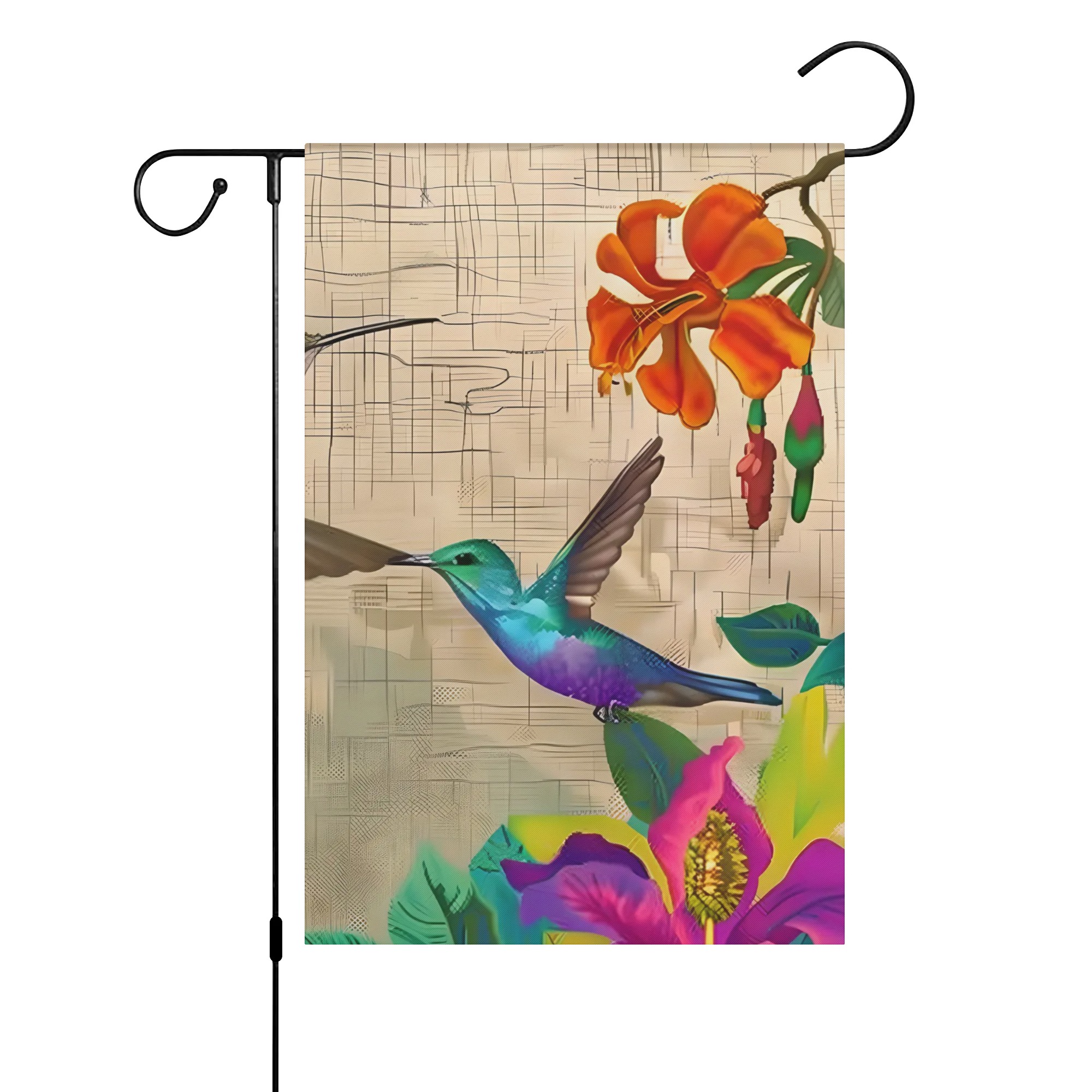Square Garden Flag Fashionable Simple Double Sided Outdoor Flag Durable ...