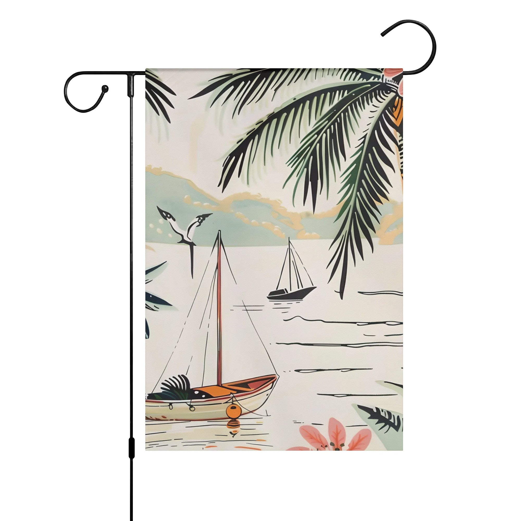 Square Garden Flag Fashionable Simple Style Double Sided Outdoor Flag ...