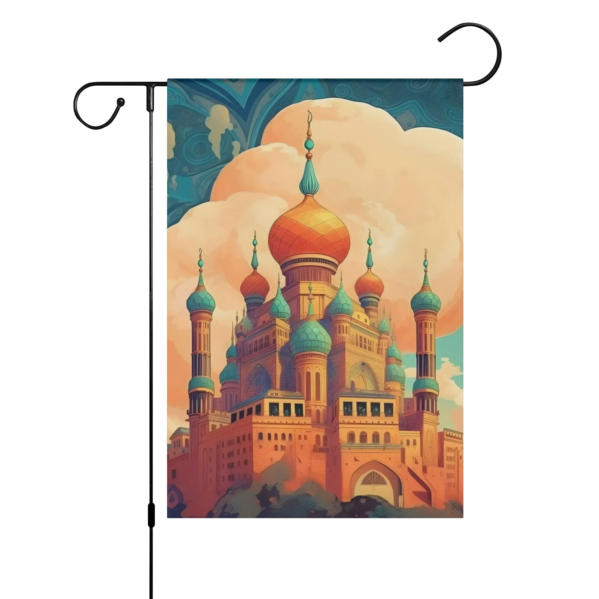 Square Garden Flag Simple Exquisite Style Double Sided Outdoor Flag ...