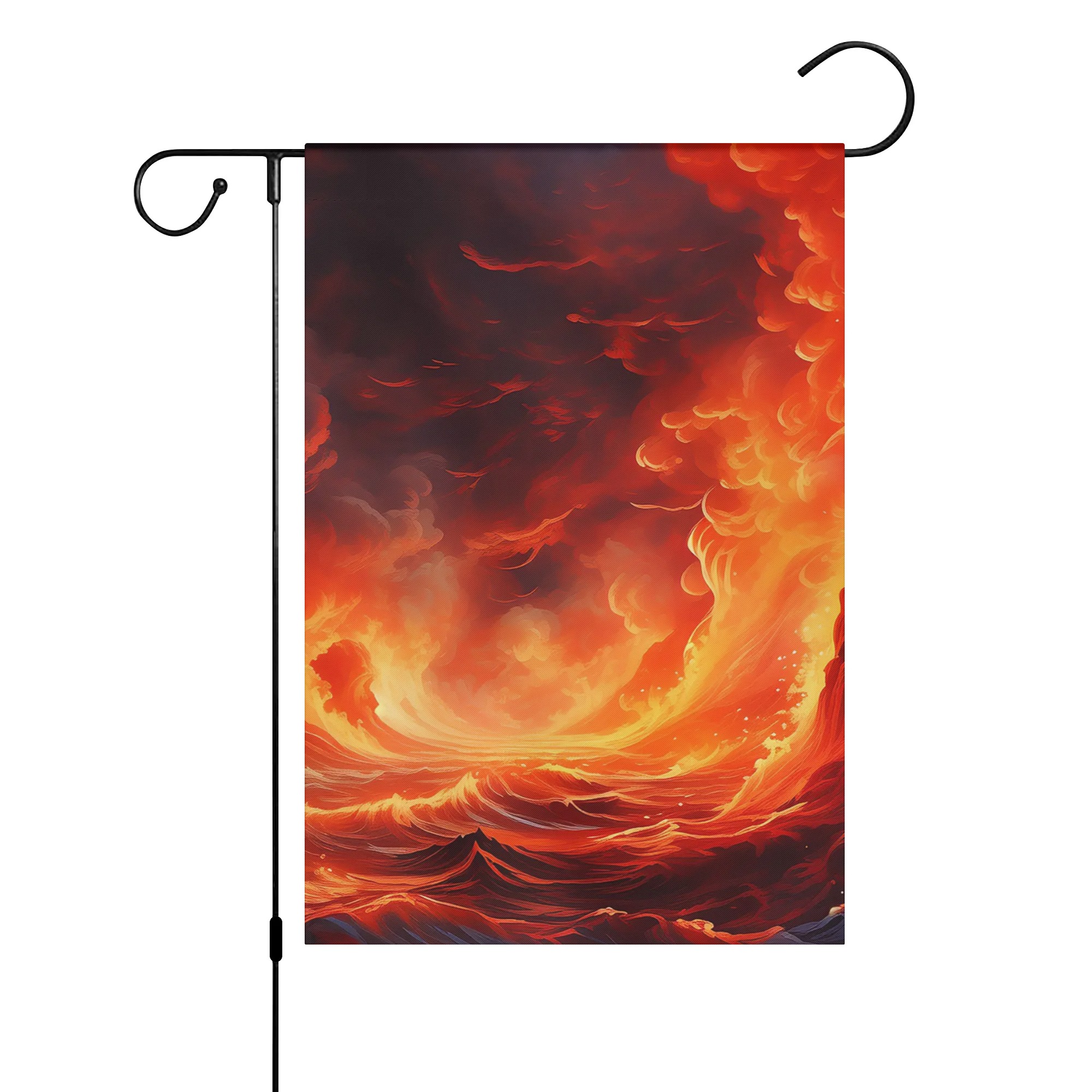 Square Garden Flag Volcano Style Double Sided Outdoor Flag Durable and ...