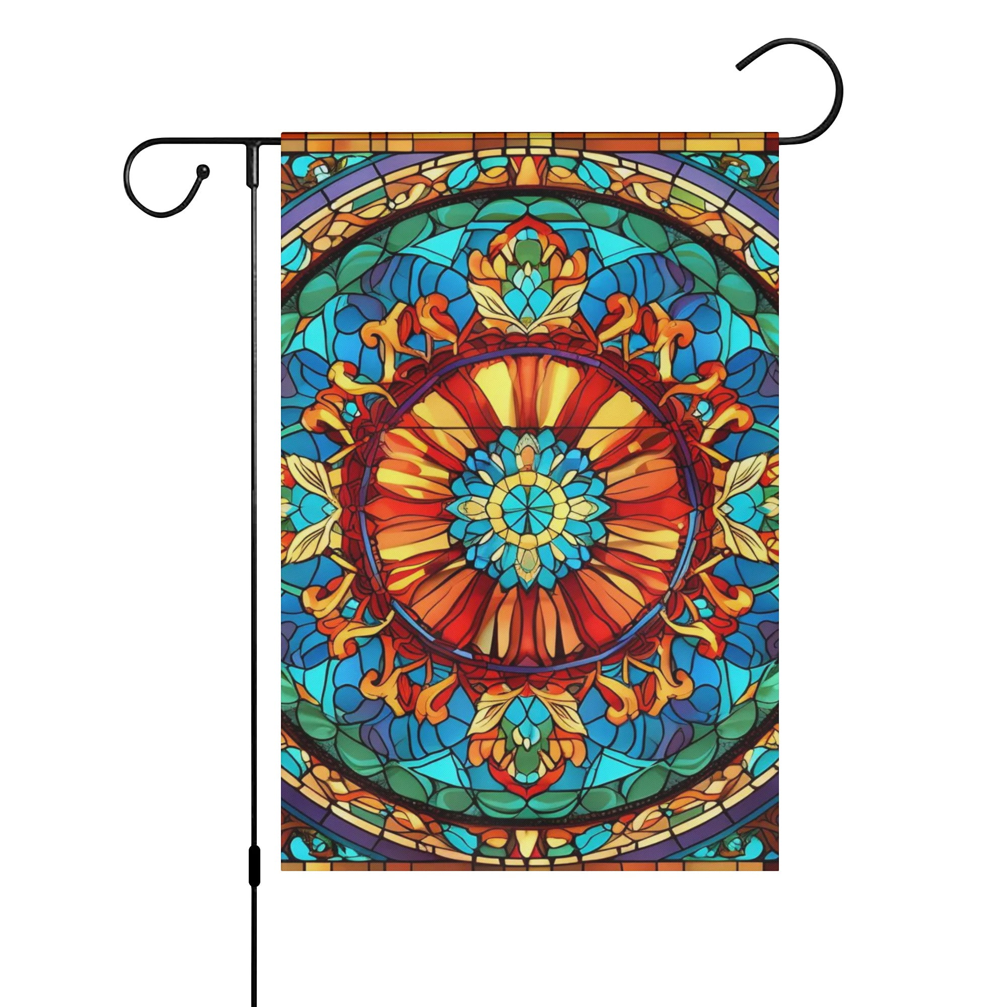 Square Garden FlagFashionable Exquisite Style Double Sided Outdoor Flag ...