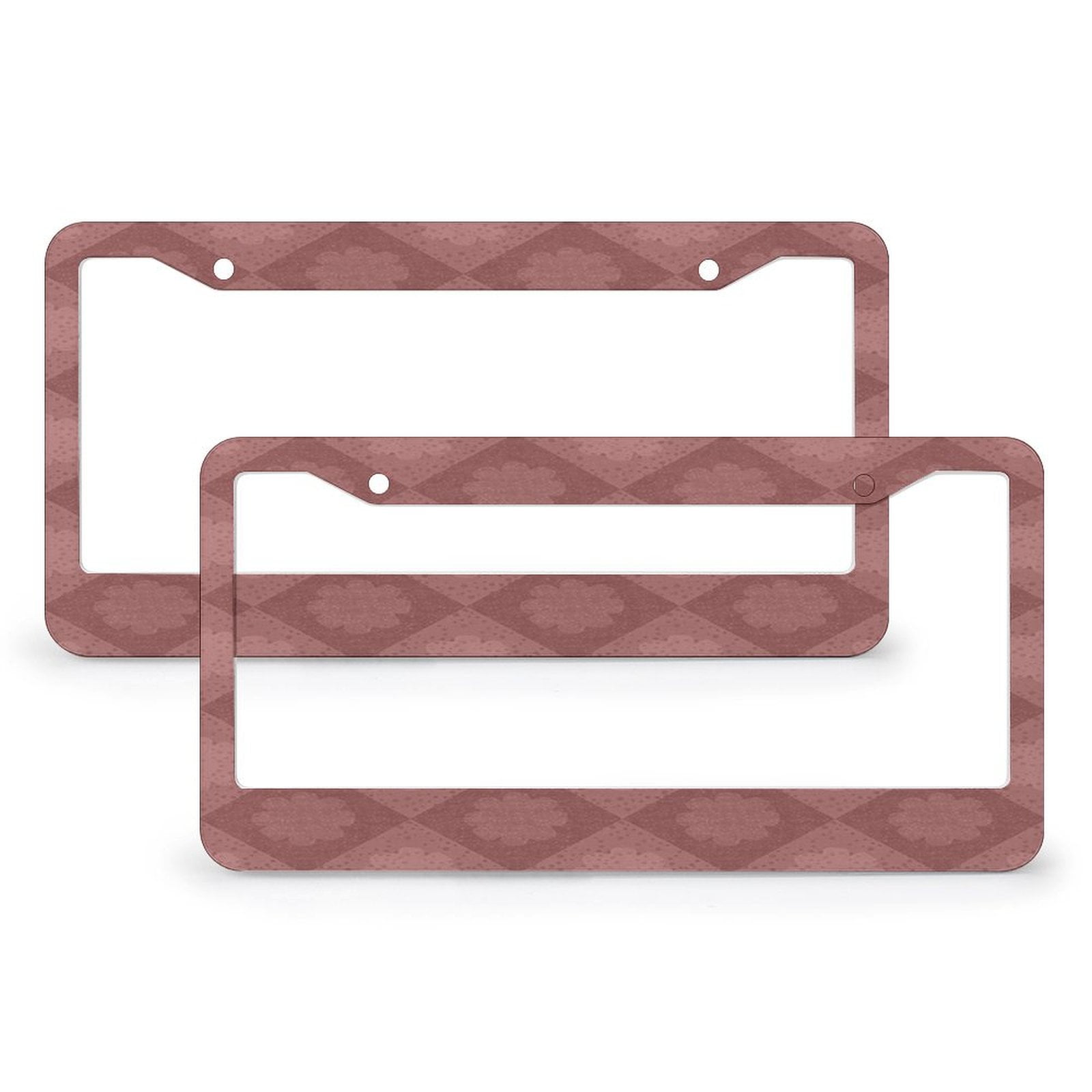 Square Geometric Shape License Plate Frame - 2 Pack Aluminum License ...