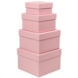 Pink Square Gift Boxes, Set of 4 - Ideal for Birthdays, Weddings ...
