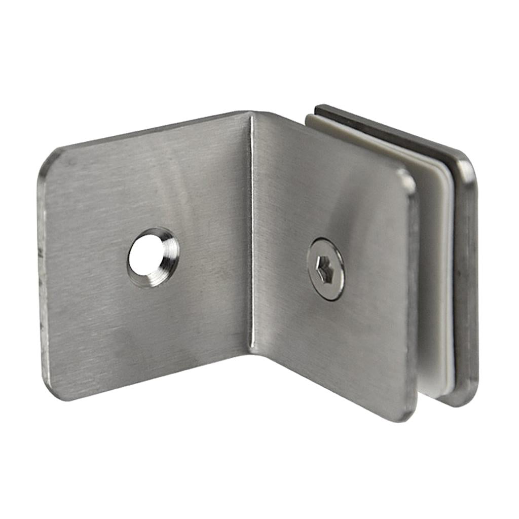 Square Glass Clamp Flat Base for 8-12mm Glass with ,,18 Clip Hinge 90 ...