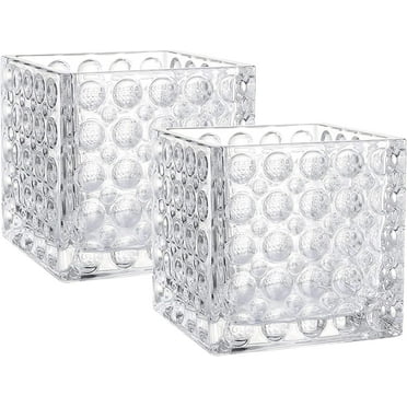 "Richland Set of 12 - 4"" Square Glass Cube Vases" - Walmart.com
