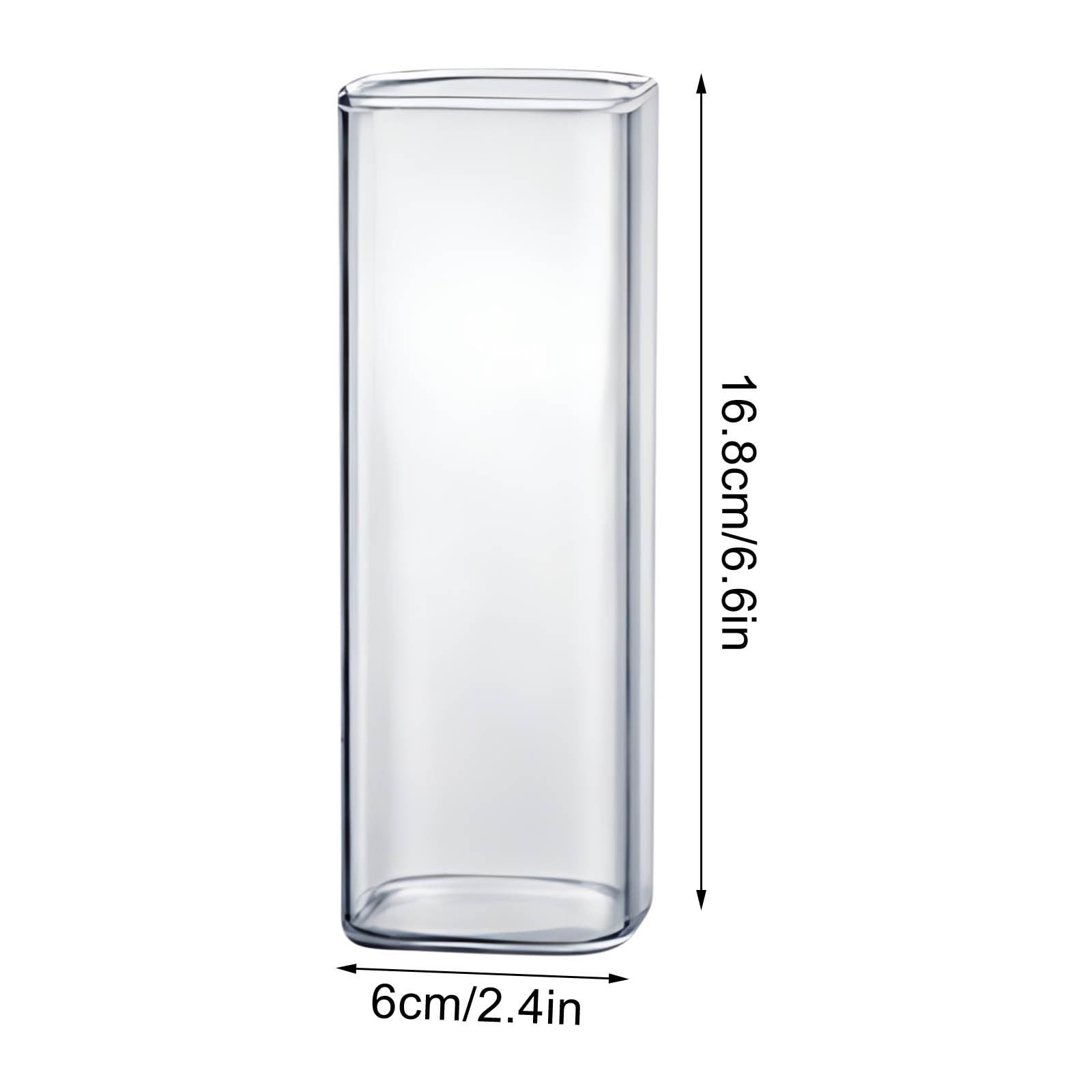 Square Glass Cup,Square Drinking Glasses,Cocktail Glass Cups Clear Tall ...