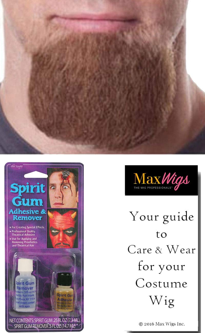 Square Goatee Color Brown - Sepia Costume Wigs 1 Point Human Hair Fiber ...