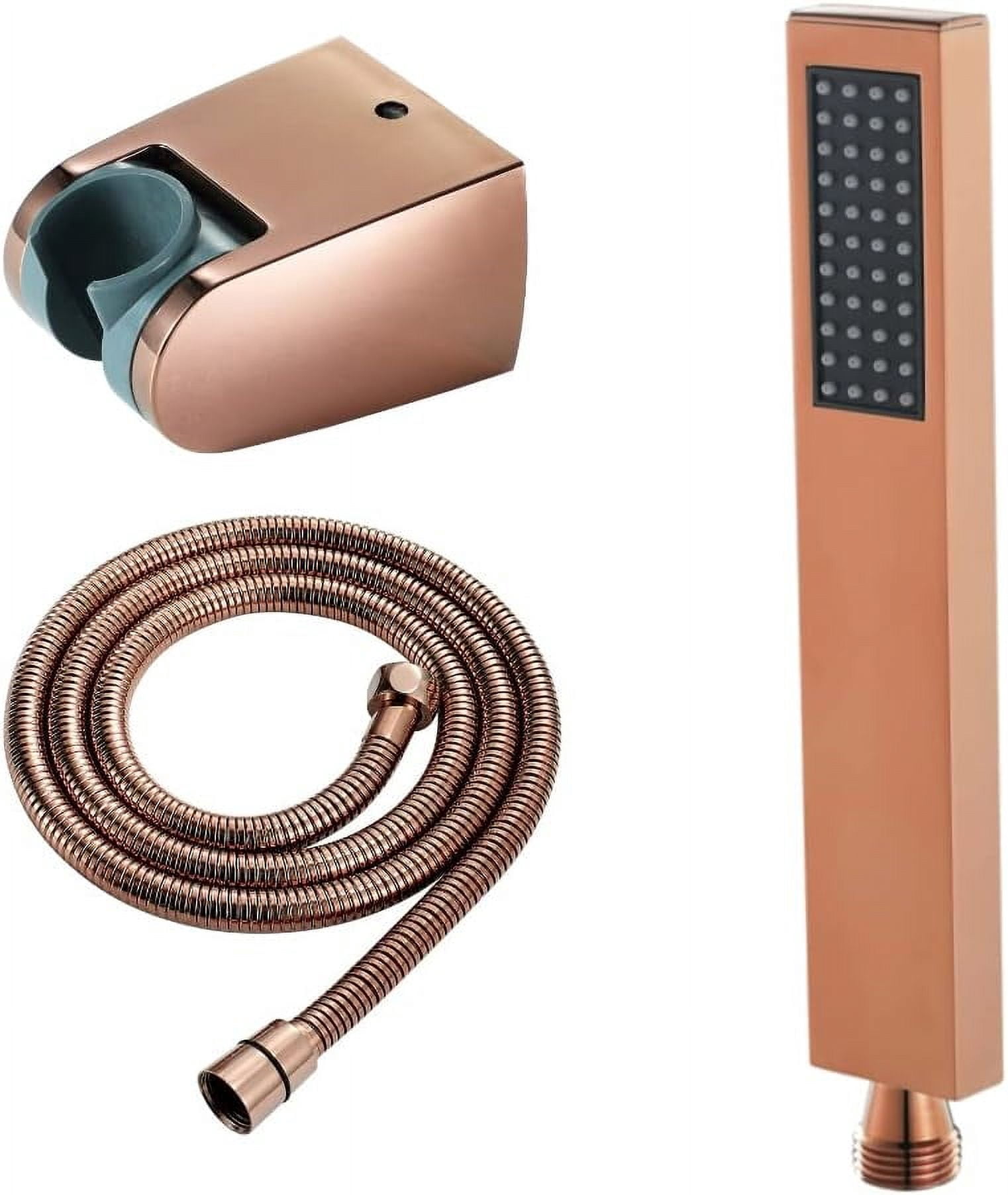 Square Handheld Shower Rose Gold, Wall Mount Bathroom Handheld ...