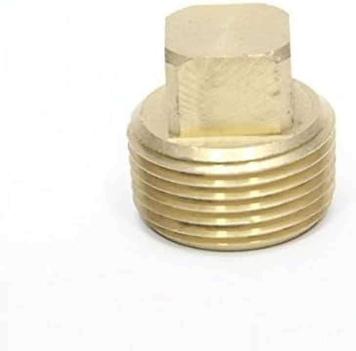 Square Head Pipe Plug 3/4" NPT Male MIP MPT Brass Fitting Fuel/Air ...