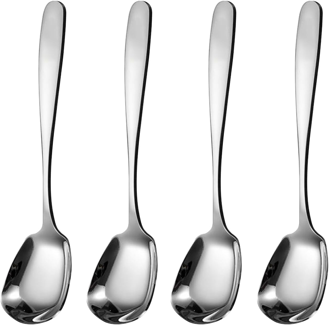 Square Head Stainless Steel Spoons, Style Thick Heavy Soup Spoons ...