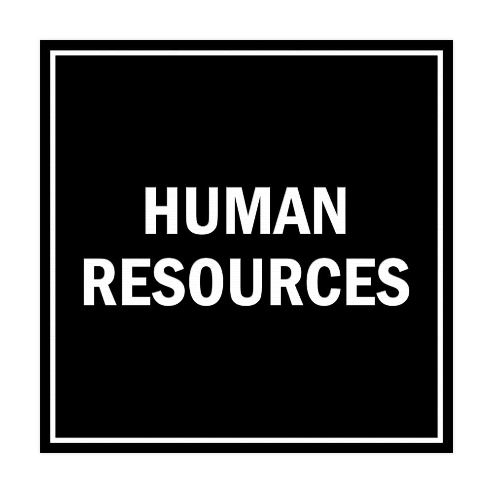 Square Human Resources Sign (Black) - Large - Walmart.com