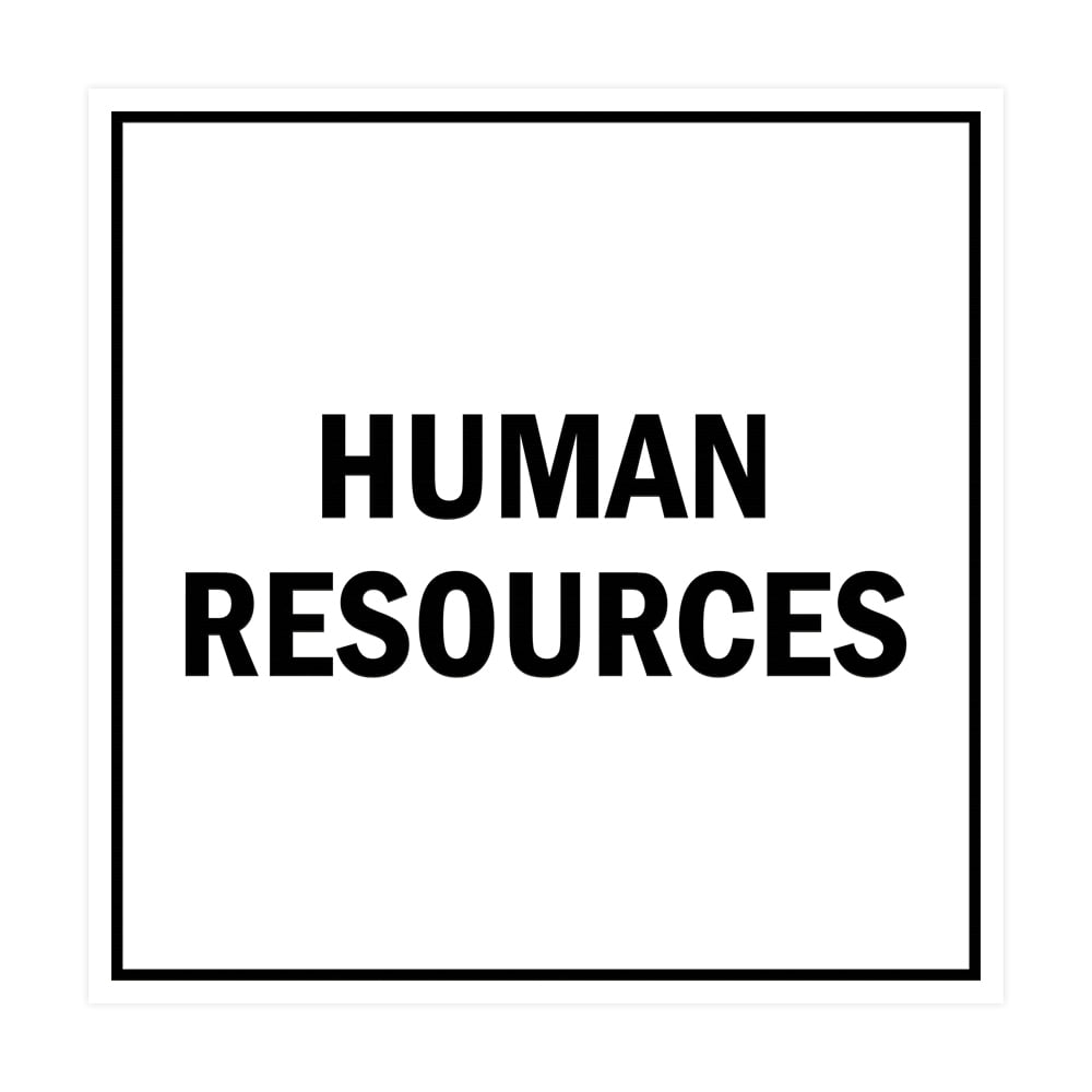 Square Human Resources Sign (White) - Medium - Walmart.com