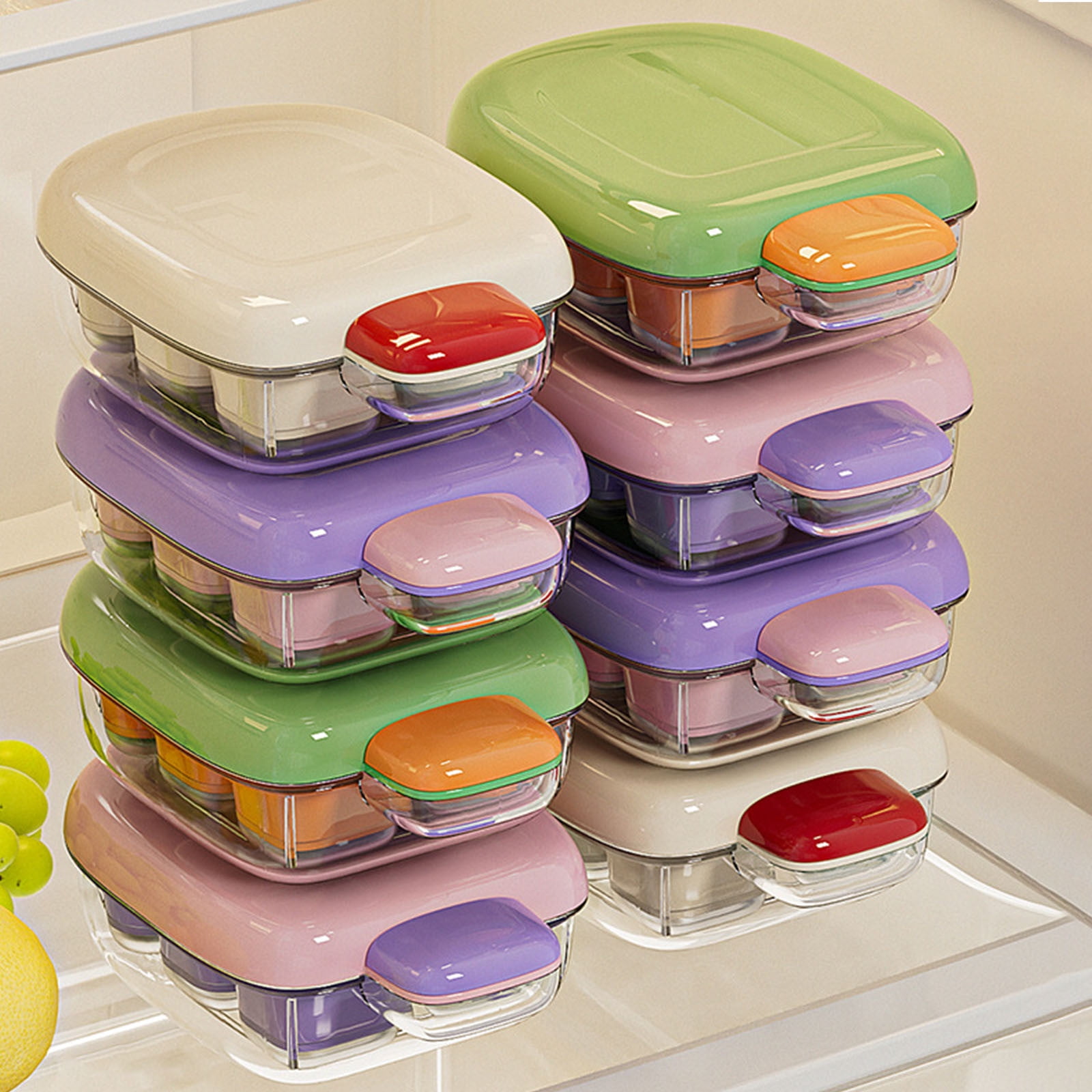 Square Ice Block Tray Stackable Ice Block Freezer Molds Easy Release ...