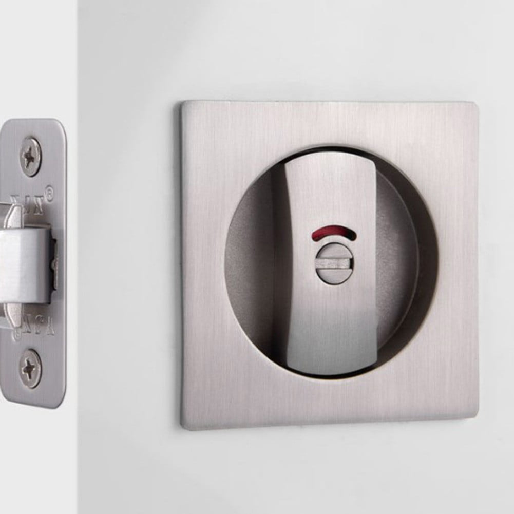Square indicator door lock integrated bathroom sliding door with ...