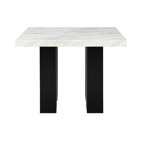 Square Indoor Bar Table | Great for Coffee Breaks and Light Snacks | Faux Marble and Rubberwood ...