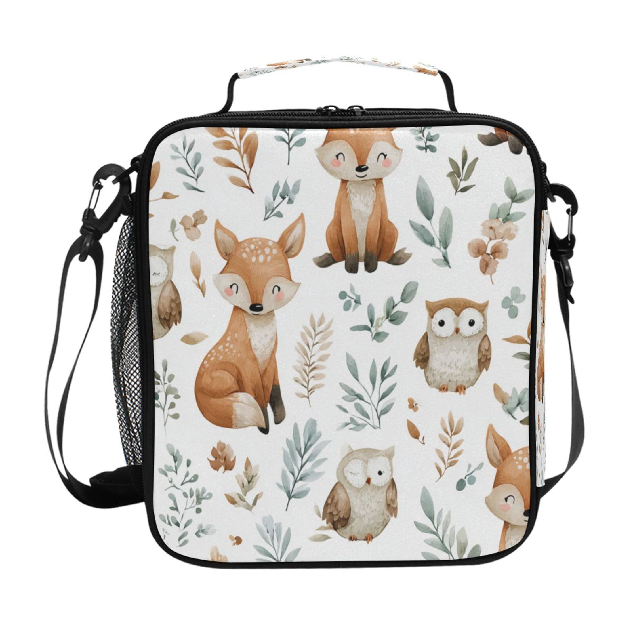 Square Insulated Lunch Bag Reusable Thermal Lunch Box Tote Cooler Bag ...