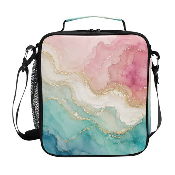 Square Insulated Lunch Bag Reusable Thermal Lunch Box Tote Cooler Bag ...