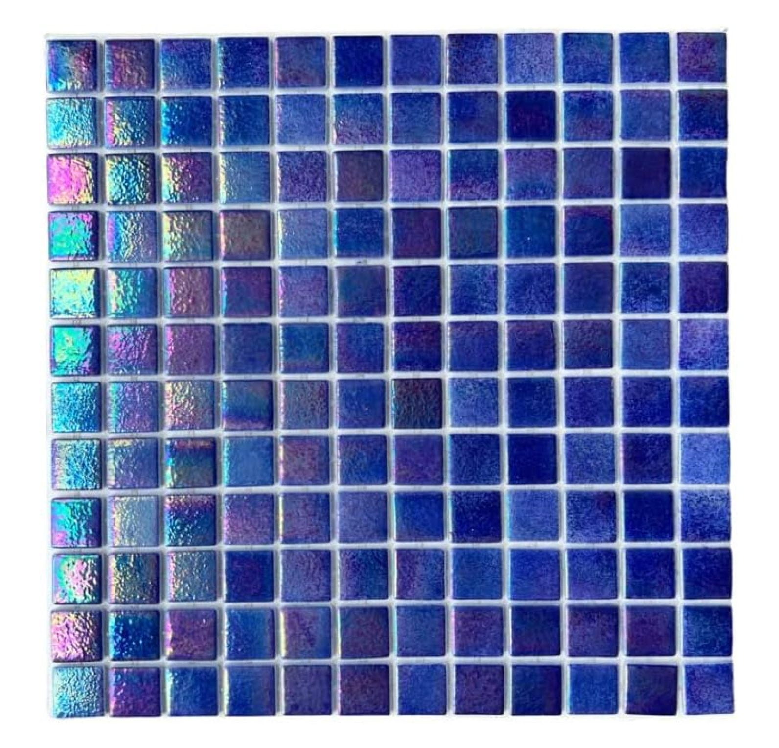 Square Iridescent Recycled Glass Mosaic Floor and Wall Tile for Kitchen ...
