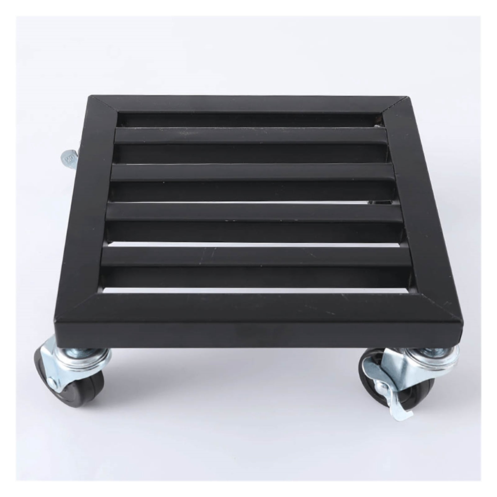 Square Iron Plant Caddy Plant Saucer Pot on Wheels,Outdoor Flower Pot ...