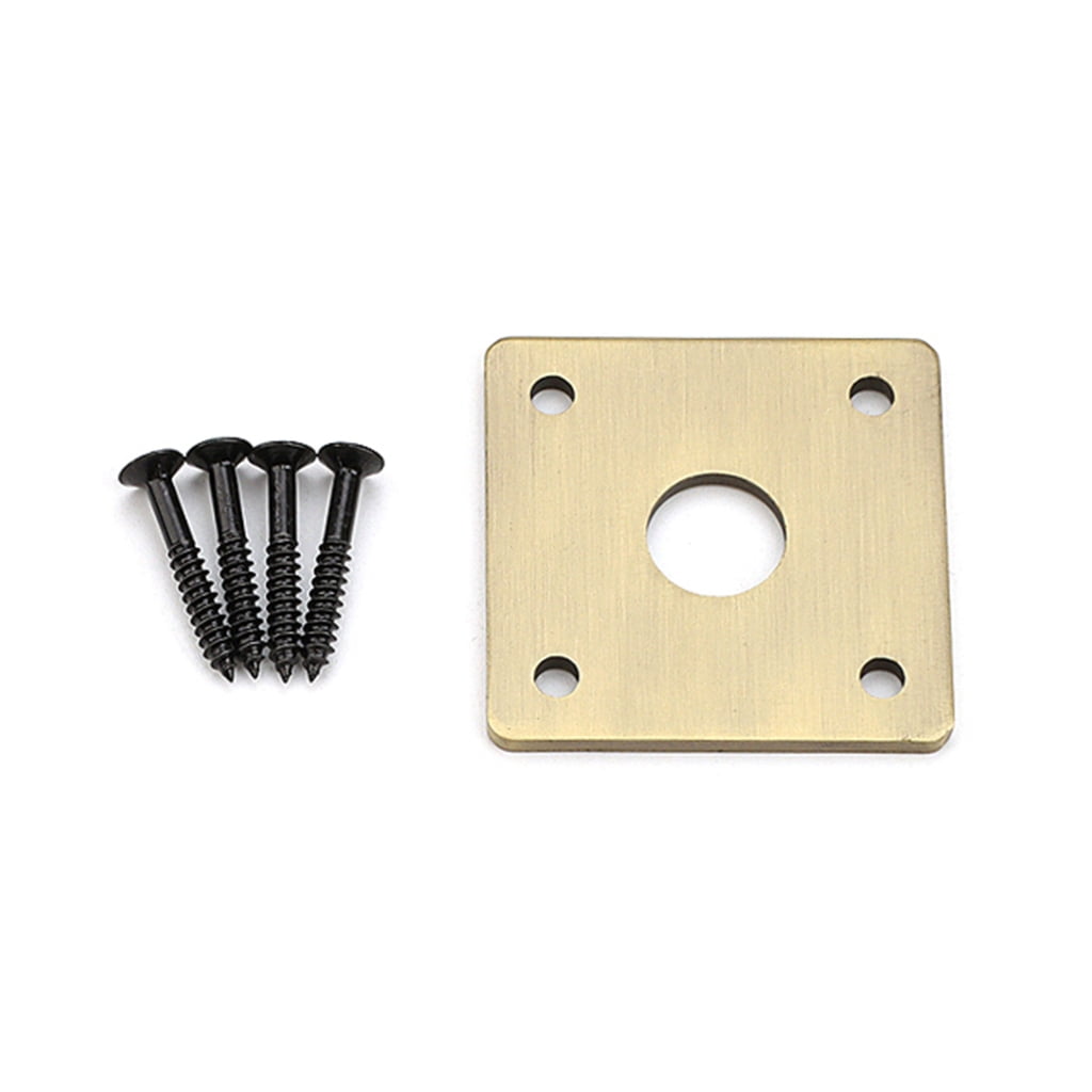 Square Jackplate Flat Base Bottom Metal Jacks Plate for Electric Guitar ...
